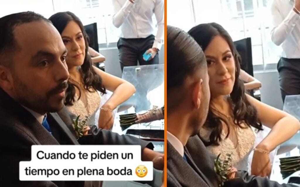 Novia pide “un tiempo” en plena ceremonia de boda (VÍDEO)