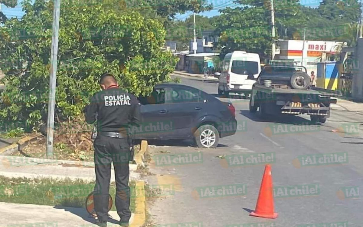 Conductor pierde el control de su nave y se da contra un árbol en San Antonio Xluch III