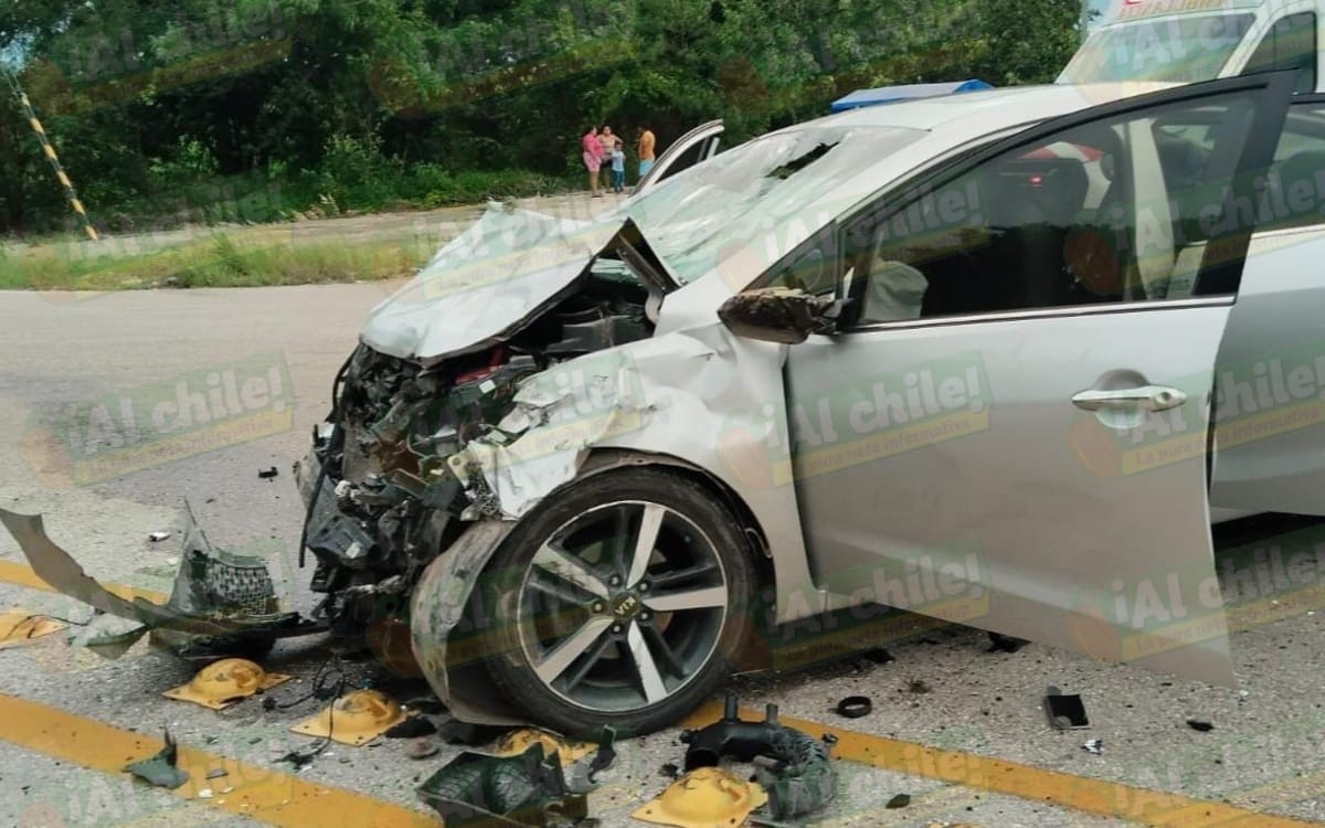 Invade la vía y provoca tremendo choque en la Mérida-Peto; hubo ocho ...