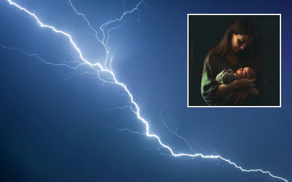 Se salvó de milagro: Rayo impacta cuarto donde dormía un bebé con su madre