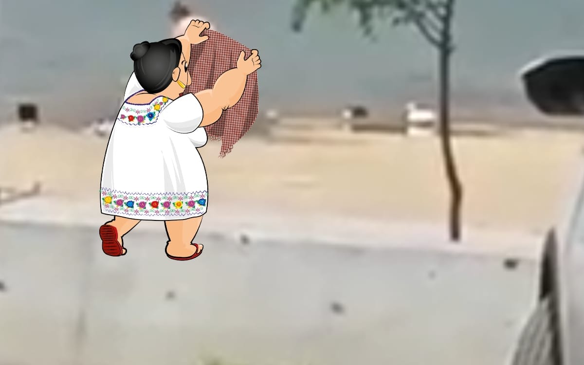 Por el calorón, mujer se quita la ropa y se echa un chapuzón en presa ...